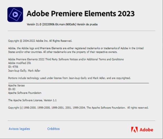 Buscar versiones de productos de Photoshop/Premiere Elements